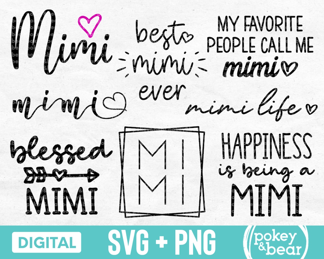 Mimi Svg Bundle Blessed Mimi Svg Mimi Life Svg Mother's Day Svg Bundle ...