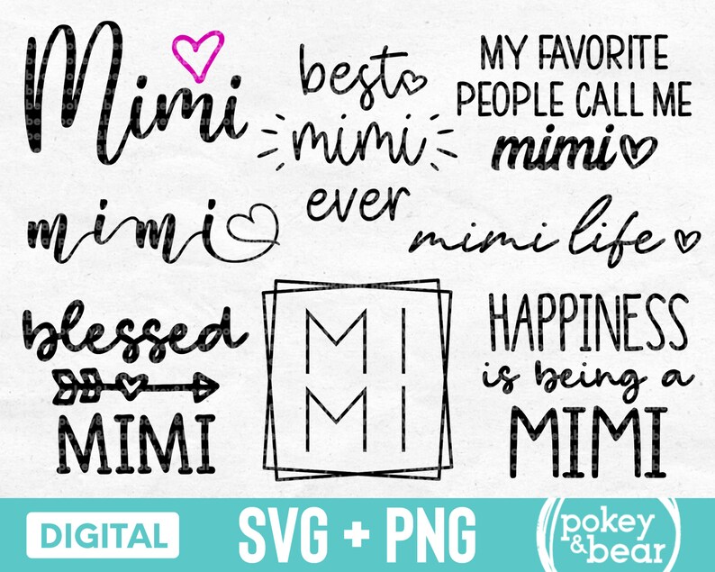 Mimi Svg Bundle Blessed Mimi Svg Mimi Life Svg Mother's - Etsy