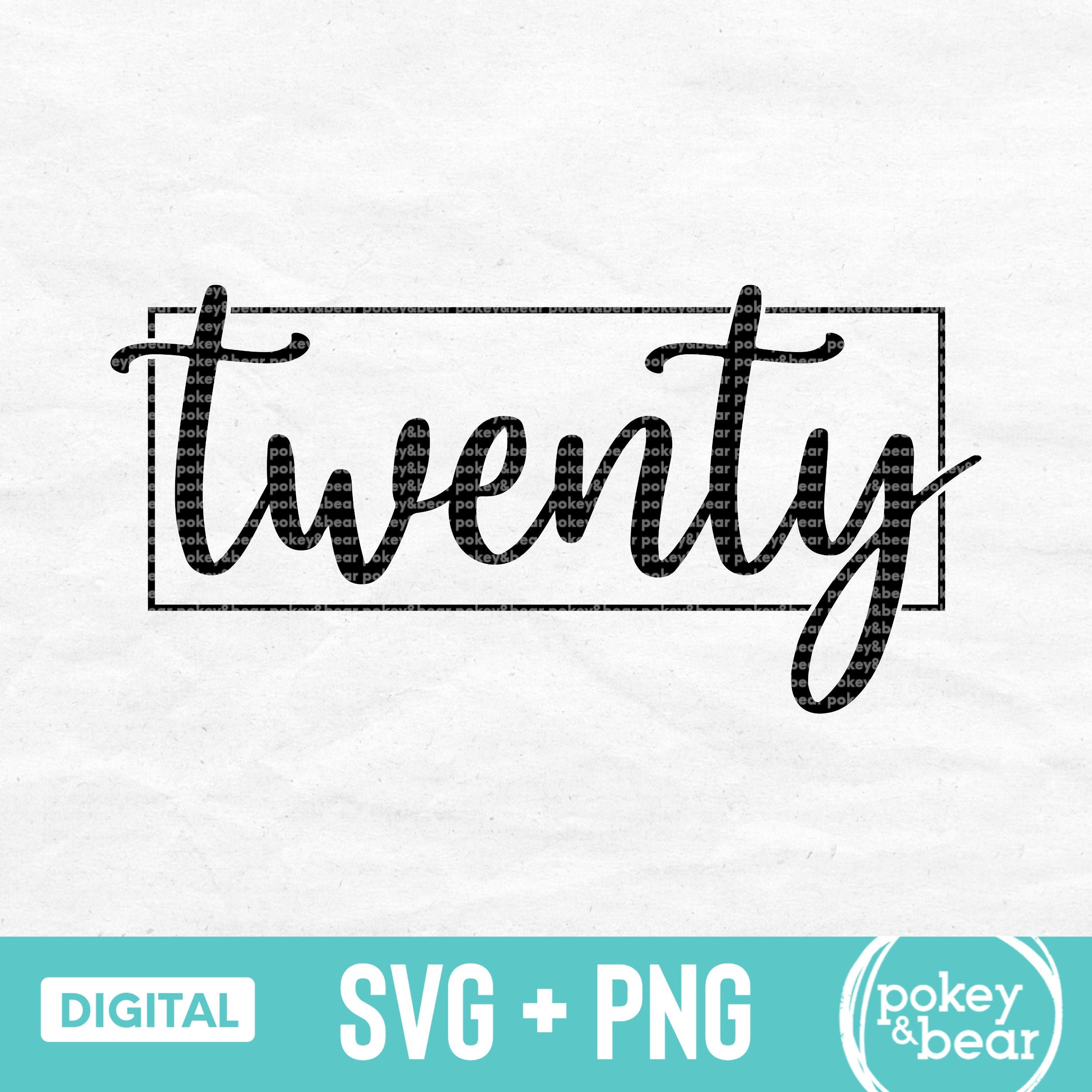 Twenty Svg 20th Birthday Svg 20 Svg 20th Svg Birthday | Etsy