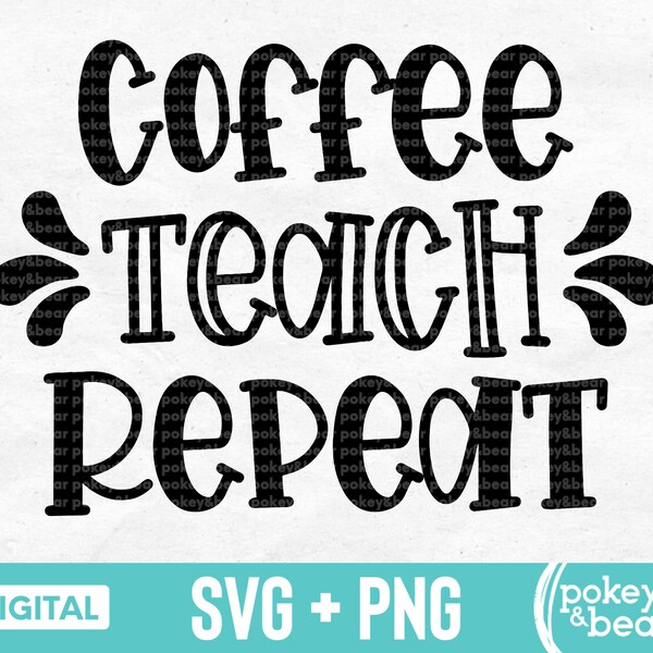 Teacher Coffee Svg - Etsy
