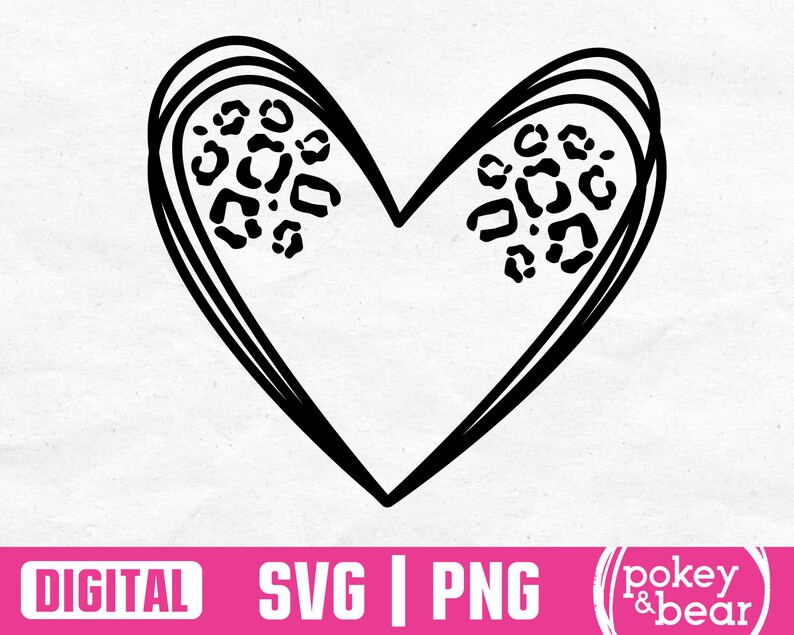 Leopard Heart Svg Leopard Heart Png Sublimation Design - Etsy
