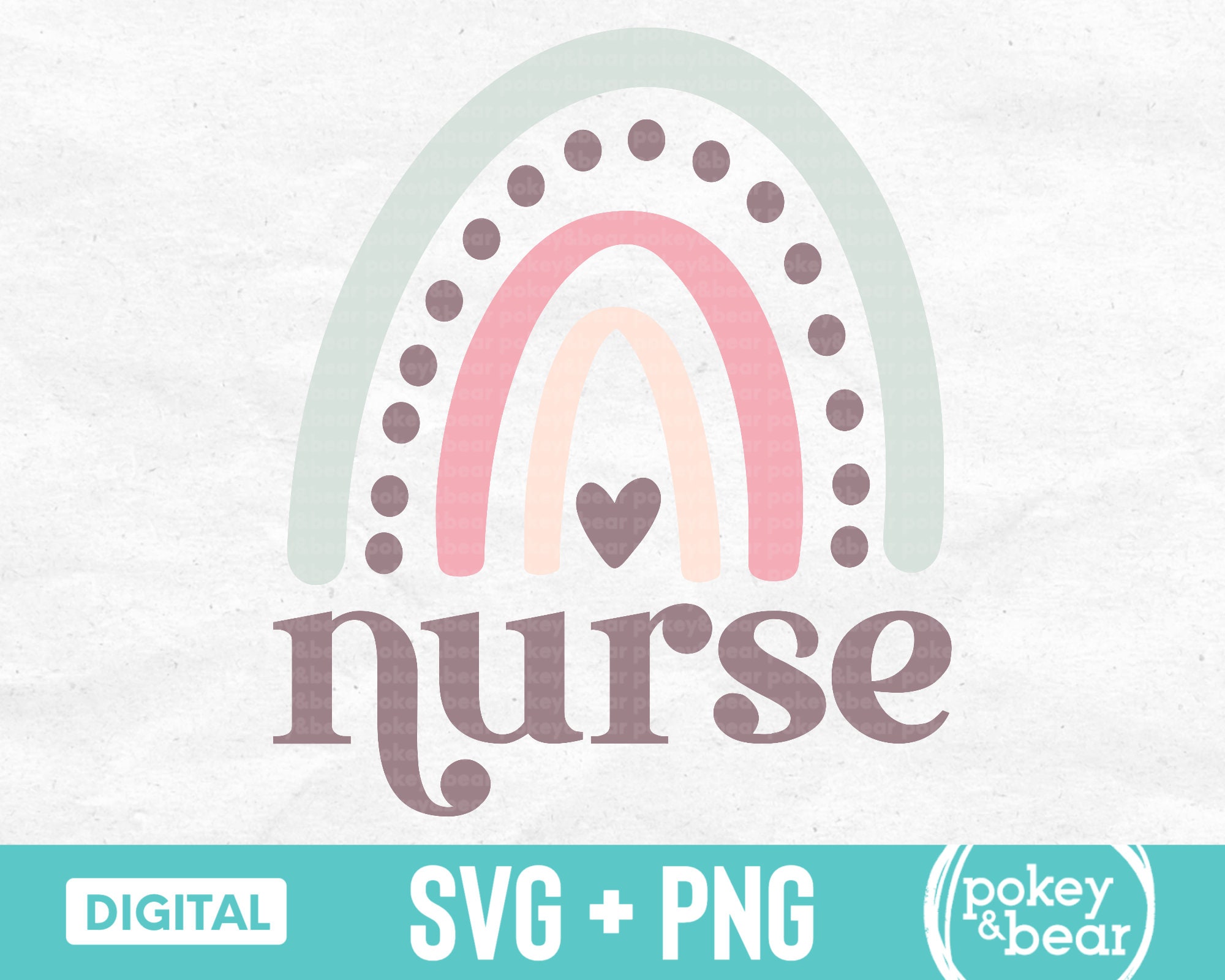 Rainbow Nurse Svg Rainbow Nurse Png Boho Rainbow RN Svg RN | Etsy