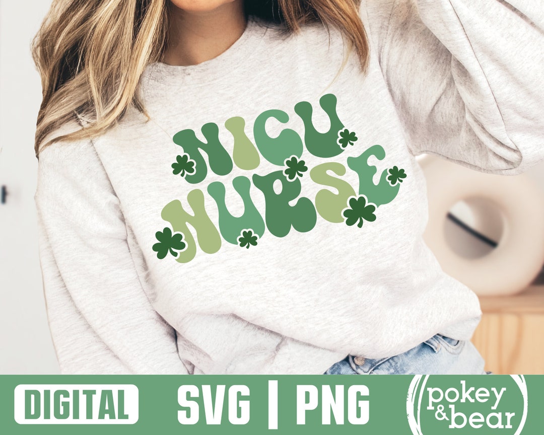 Retro NICU Nurse Svg NICU St Patrick's Day Svg NICU - Etsy