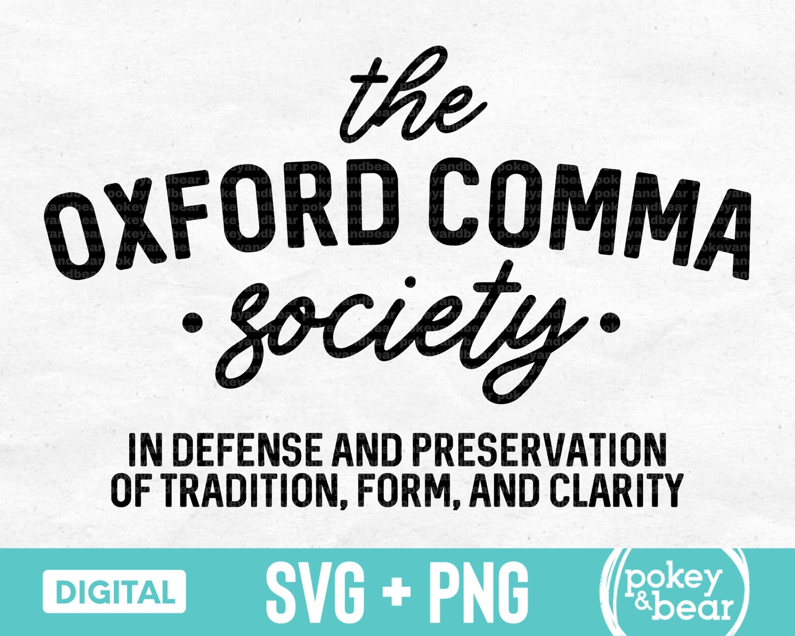 Oxford Comma Society Svg Funny English Teacher Svg Grammar - Etsy