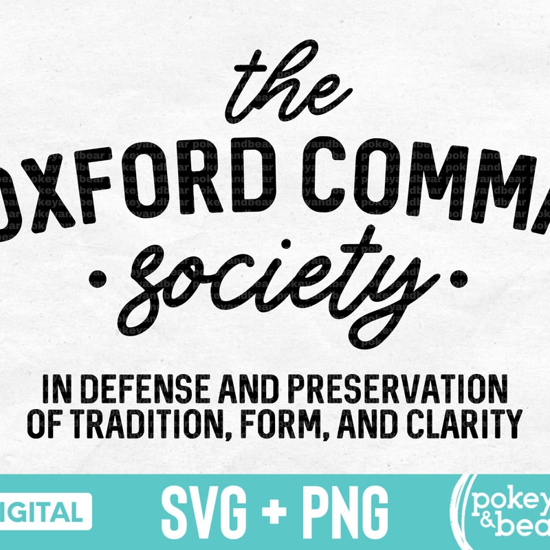 Oxford Comma - Etsy