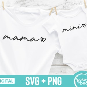 Mama And Mini Svg Bundle Mama Mini Svg Bundle Mommy And Me | Etsy