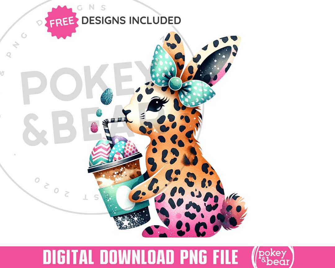 Leopard Easter Bunny Png Sublimation Design Cheetah Bunny Shirt Design ...