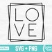 Love Svg Love Square Svg Valentine's Day Svg Valentines - Etsy