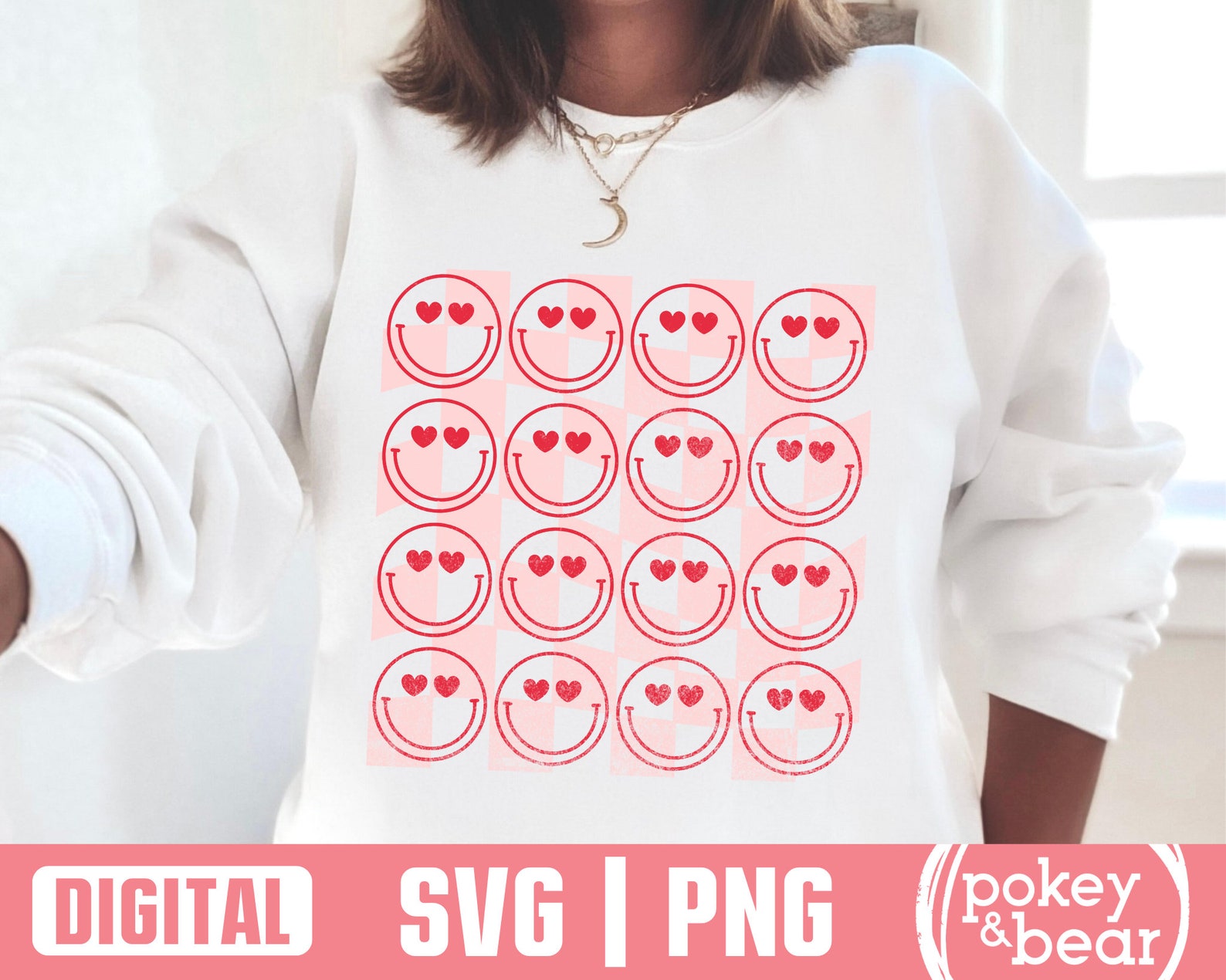 Retro Smiley Face Svg Valentine's Day Svg Valentine - Etsy