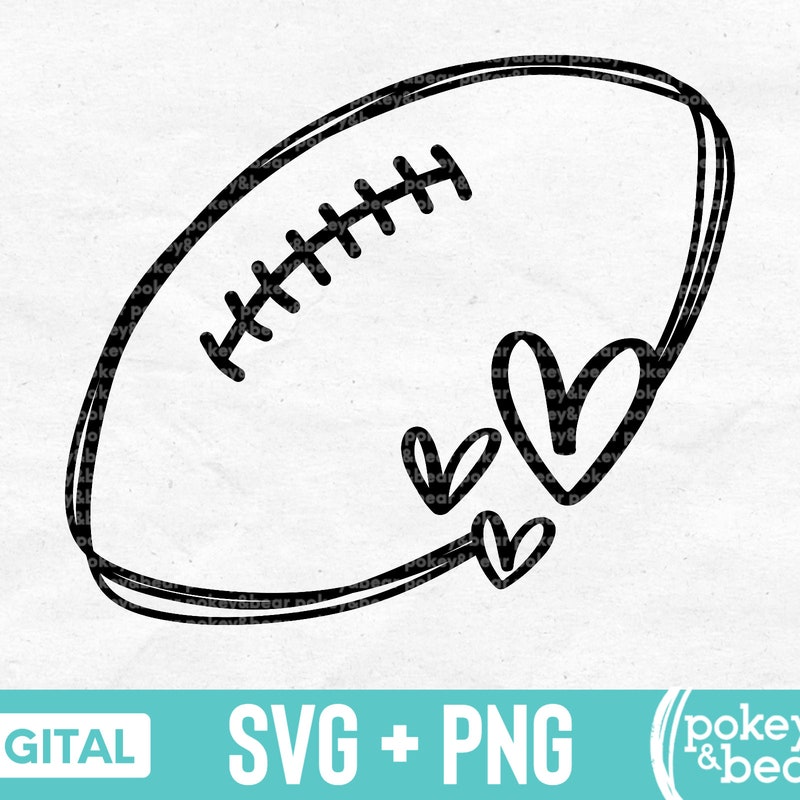 Football Heart Svg - Etsy