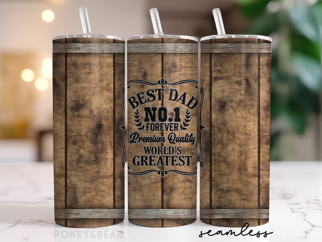 Best Dad Tumbler Wrap 20 Oz Skinny Tumbler Sublimation Design Father's ...