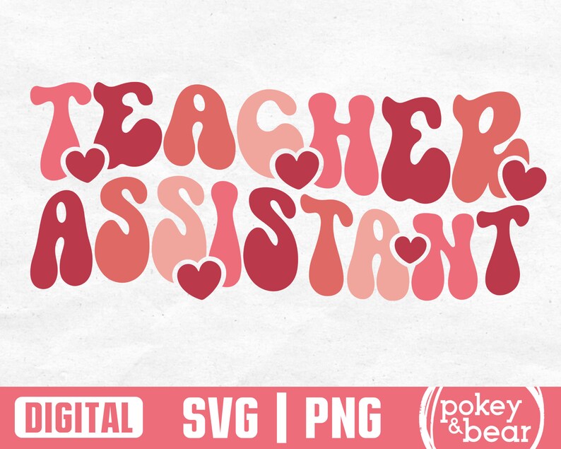 Teacher Assistant Svg Teacher Assistant Png Sublimation - Etsy
