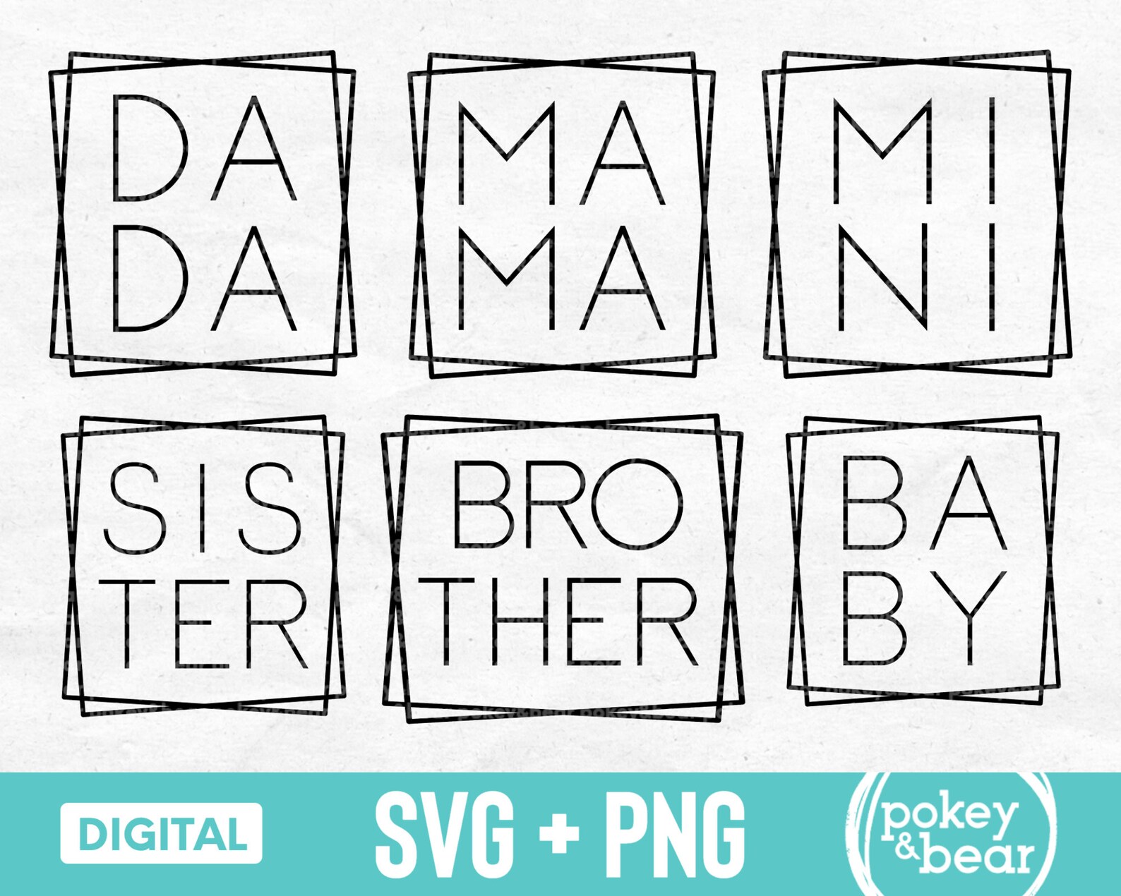 Matching Family Svg Bundle Mama Svg Mama Dada Mini Svg Baby Svg Sister ...