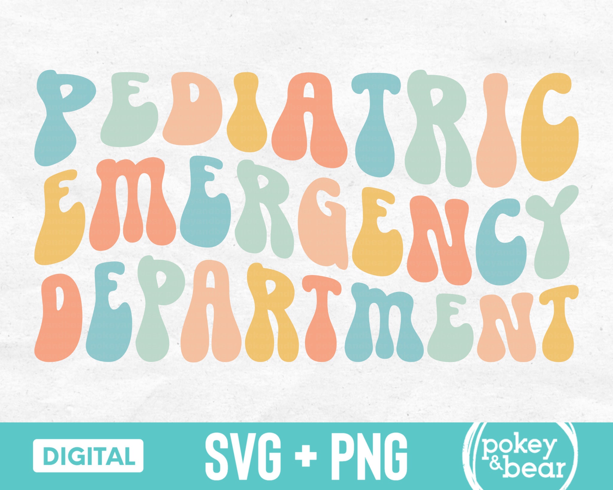 Retro Pediatric Emergency Department Svg Wavy Text Emergency - Etsy