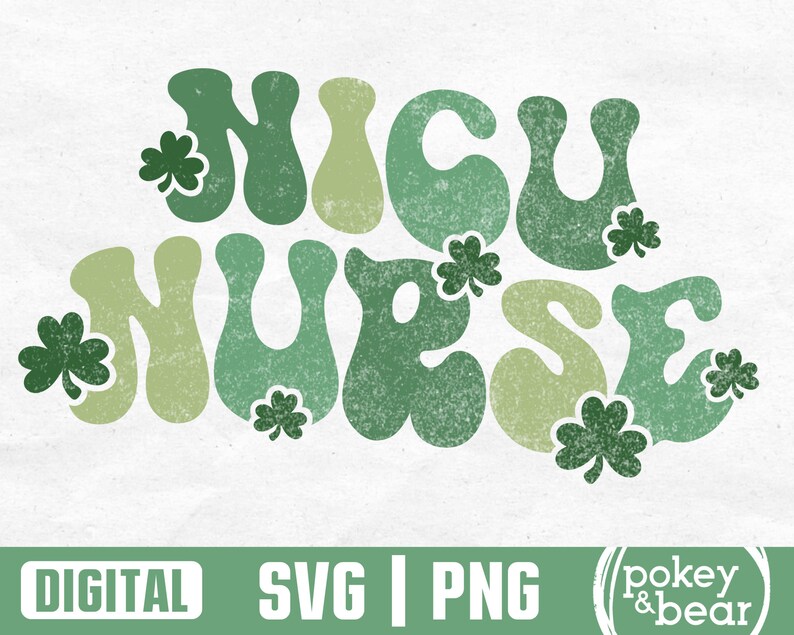 Retro NICU Nurse Svg NICU St Patrick's Day Svg NICU - Etsy