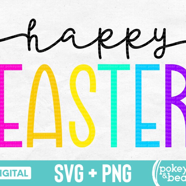 Happy Easter Svg - Etsy