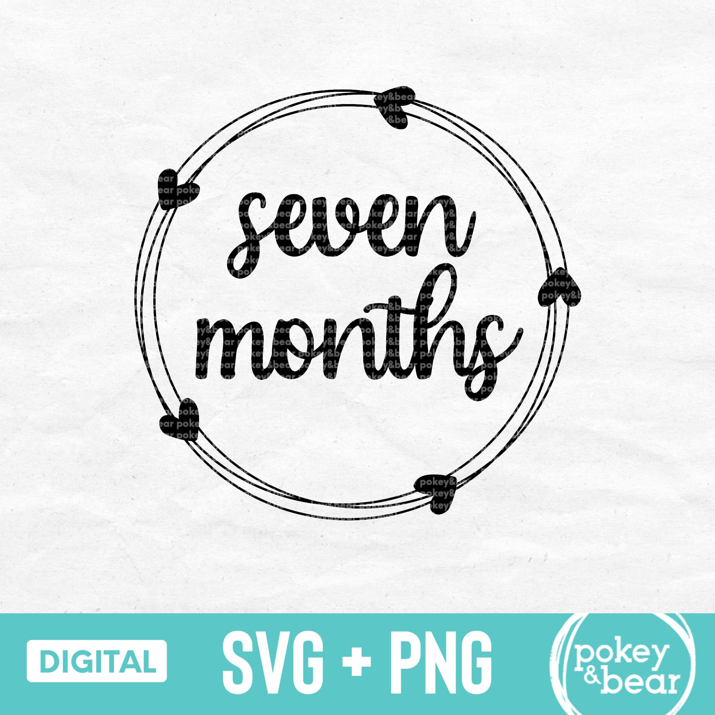 Seven Month Svg Seven Months Old Svg Baby Milestone Svg | Etsy