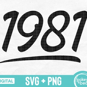 Vintage 1981 Svg Vintage Birthday Svg Born In 1981 Svg | Etsy