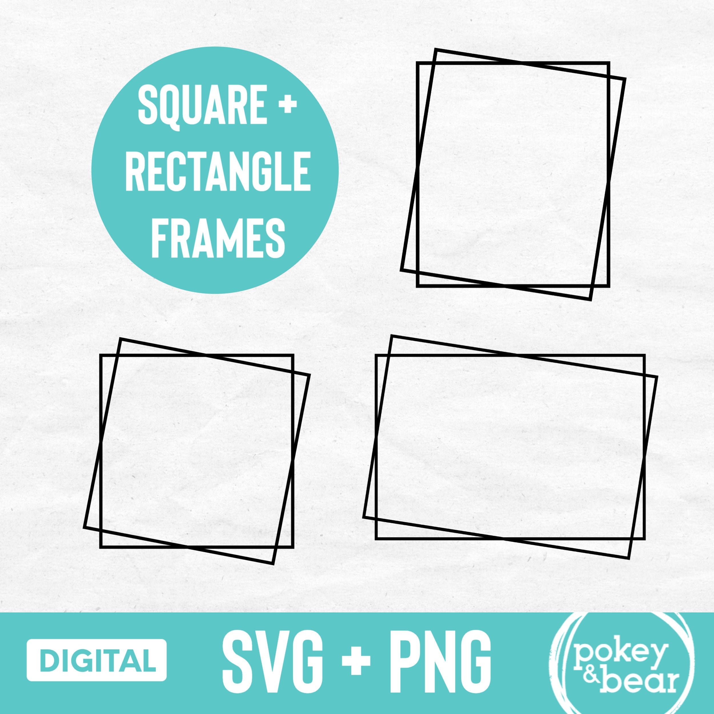 Square Frame Svg Rectangle Frame Svg Square Svg Border | Etsy