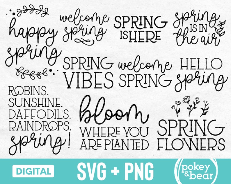 Spring Svg Bundle Spring Sign Svg Farmhouse Svg Hello - Etsy