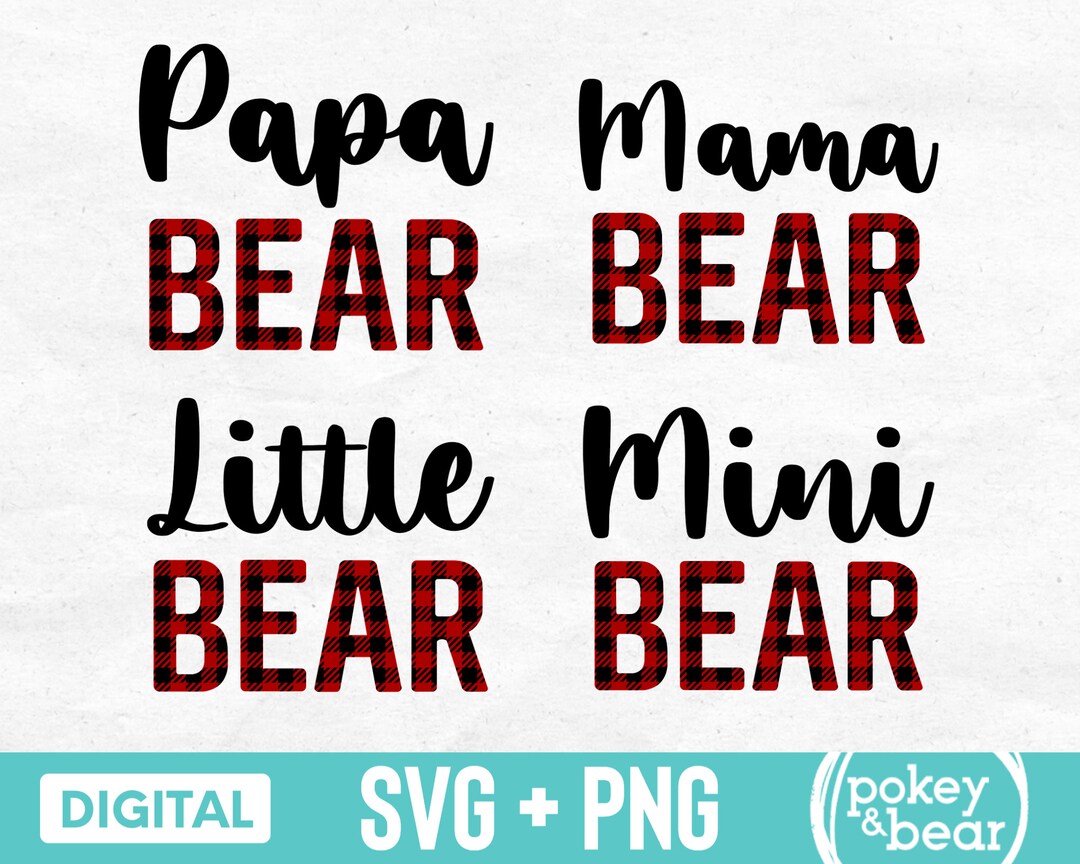 Family Christmas Svg Bundle Christmas Bear Svg Bear Family Svg ...