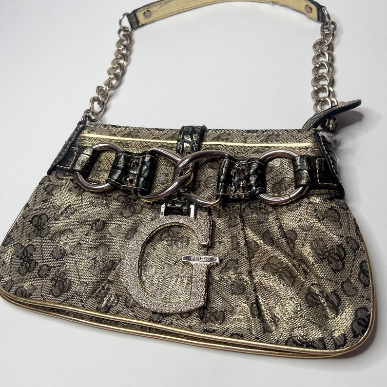 Guess Small Monogram Bag With Shiny Details - Etsy