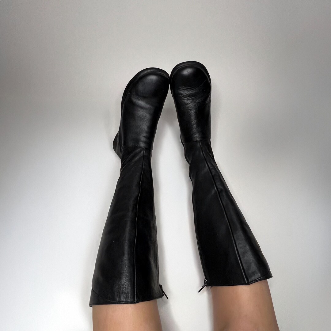 Camper Archive Black Leather Cargo Boots / EUR 41 - Etsy