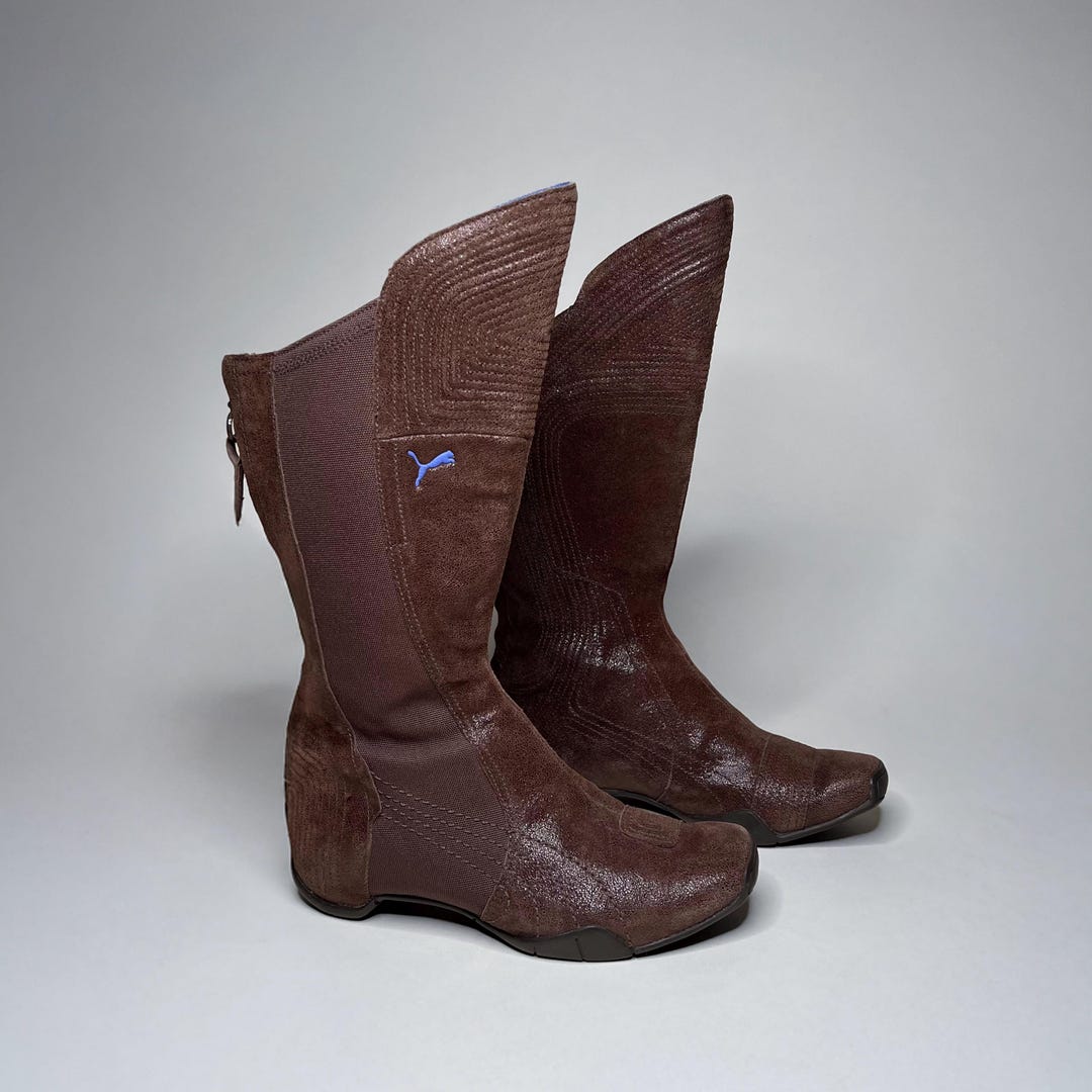 Vintage Puma Brown Leather Boxing Boots / UK 3.5 - Etsy