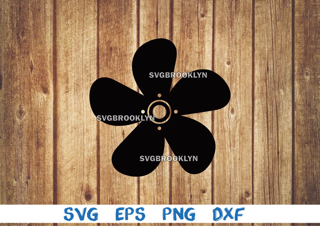 Ship Propeller, Propeller, Five Bladed, Silhouette, Svg, Png, Eps, Dxf ...