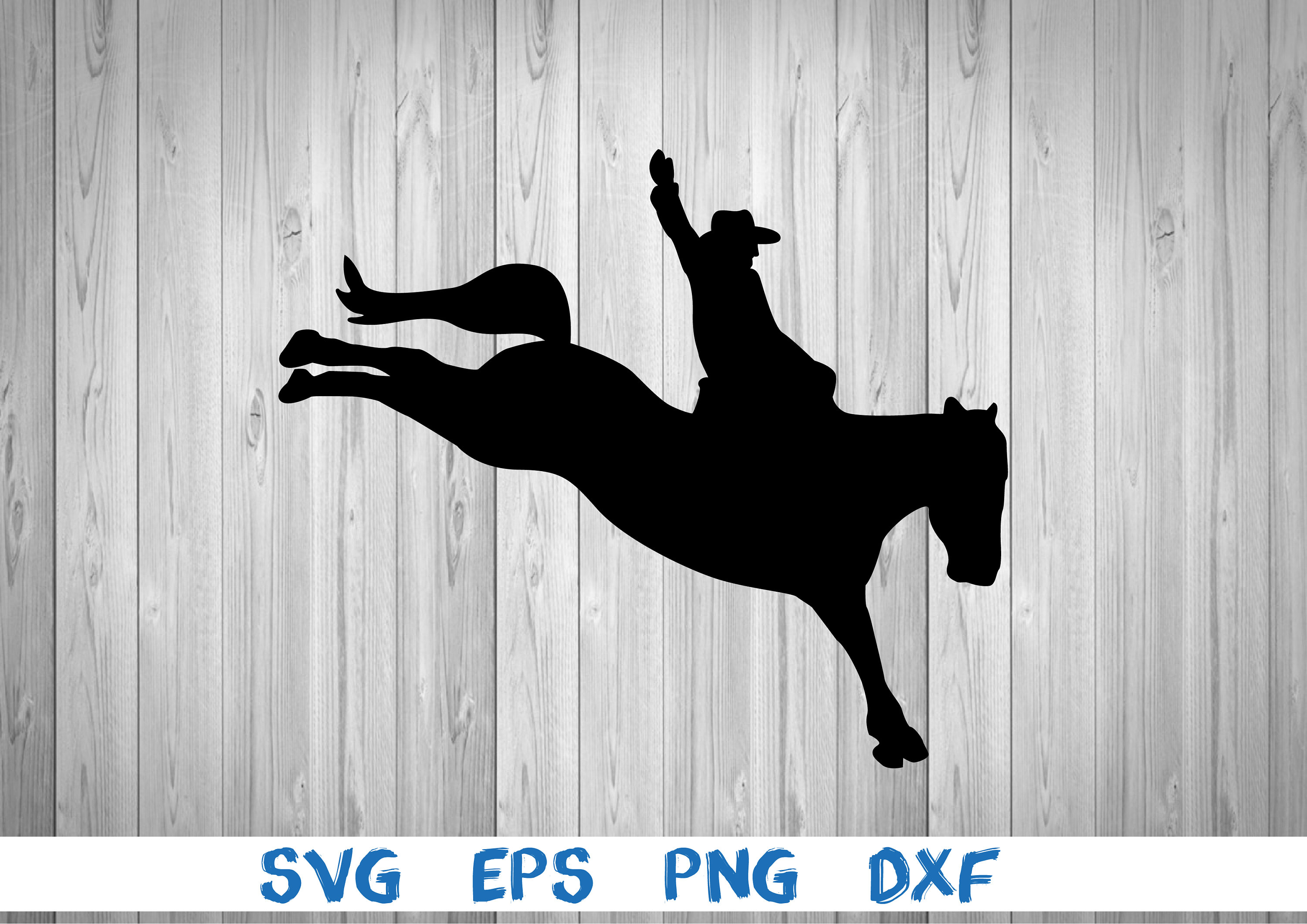 Bronc Rider Bucking Broncohorse Rider Rodeo Svg Png Eps - Etsy