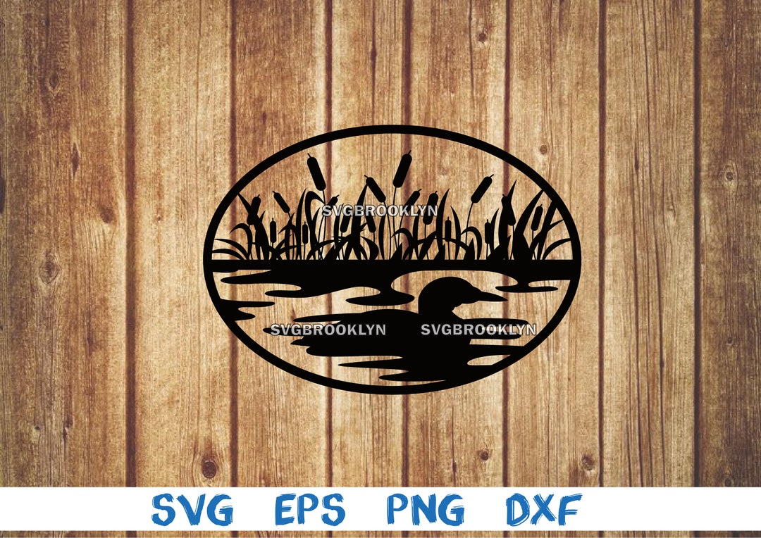 Loon, Animal, Reeds, Lake, Silhouette, Svg, Png, Eps, Dxf, Digital File ...