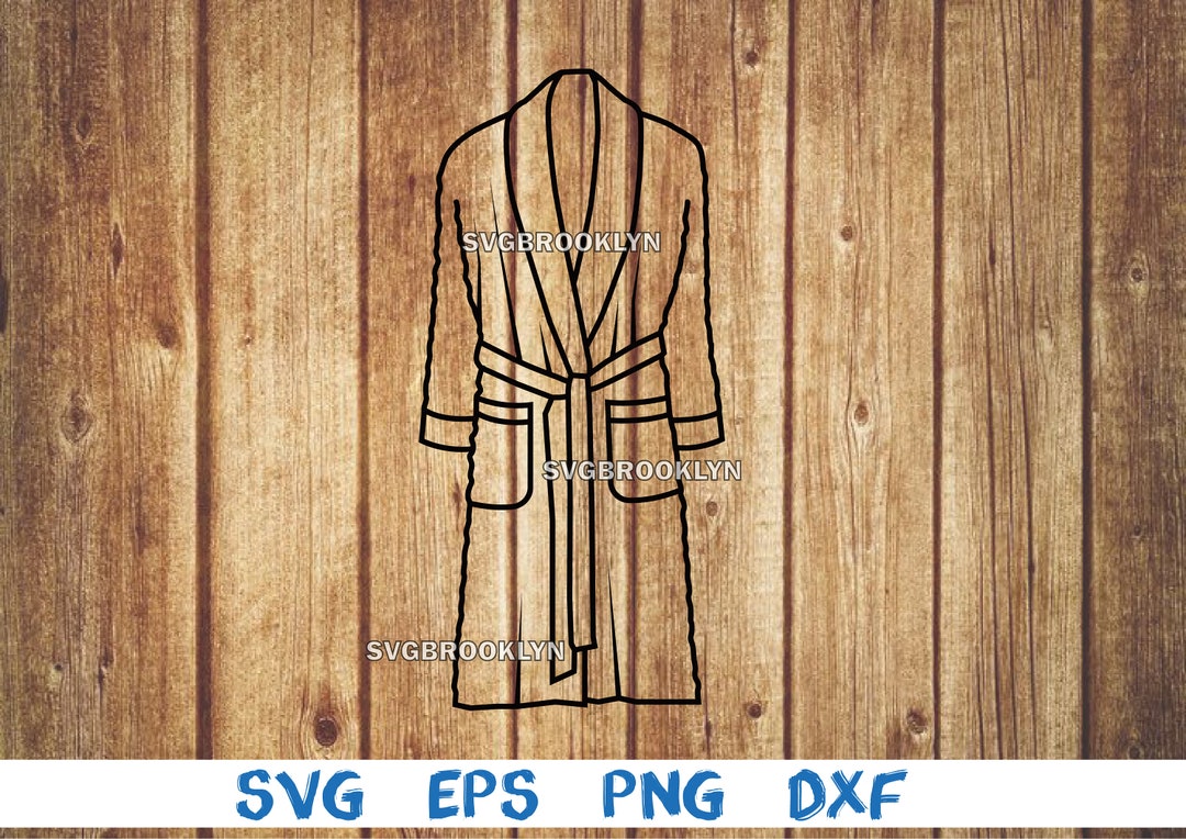 Bathrobe, Outline, Svg, Png, Eps, Dxf, Digital File - Etsy