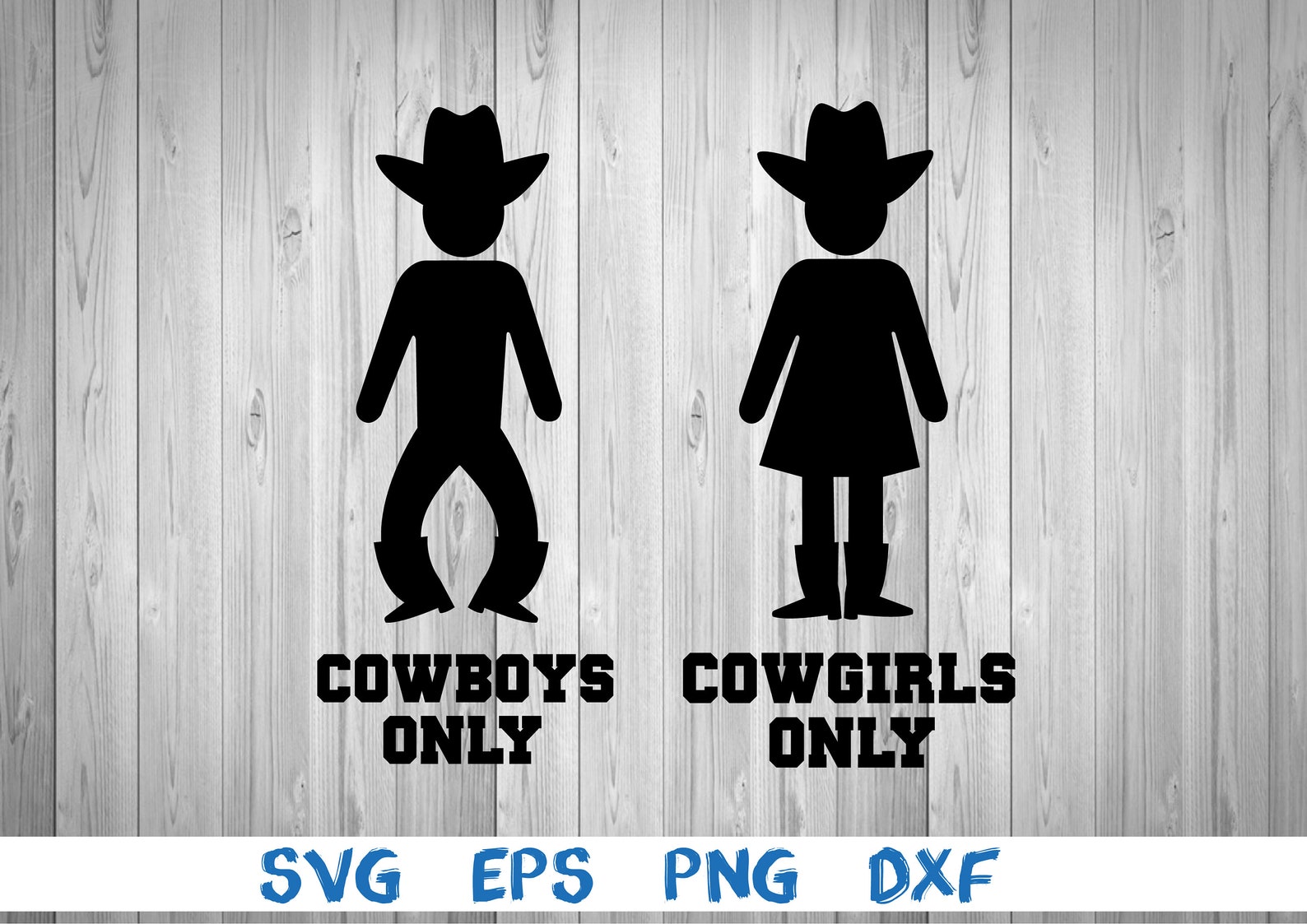 Restroom sign bathroom sign cowboys only cowgirls only | Etsy