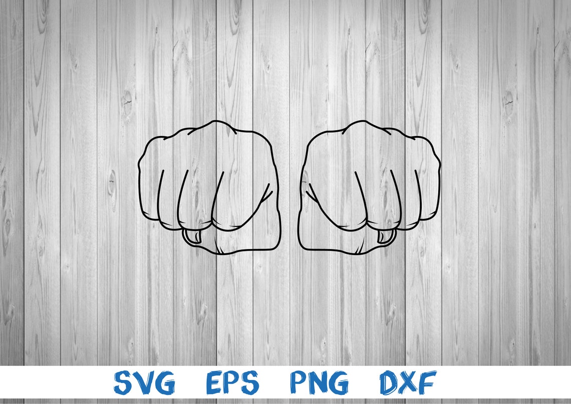 Fist, Outline, Two Fists, Hand Punch, Silhouette, Fist Punching ...
