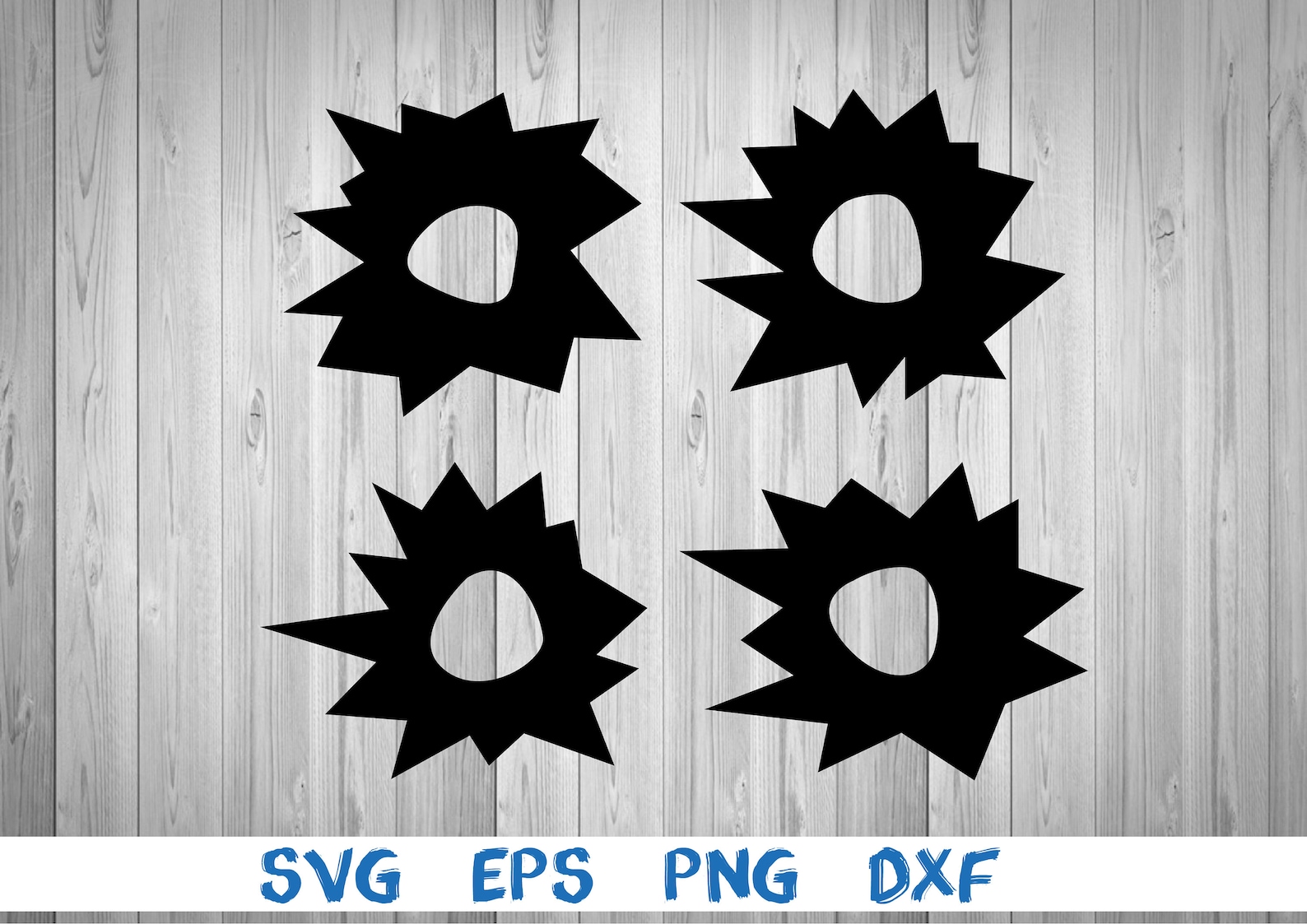 Bullet Hole, Silhouette, Picture, Svg, Png, Eps, Dxf, Digital Download ...
