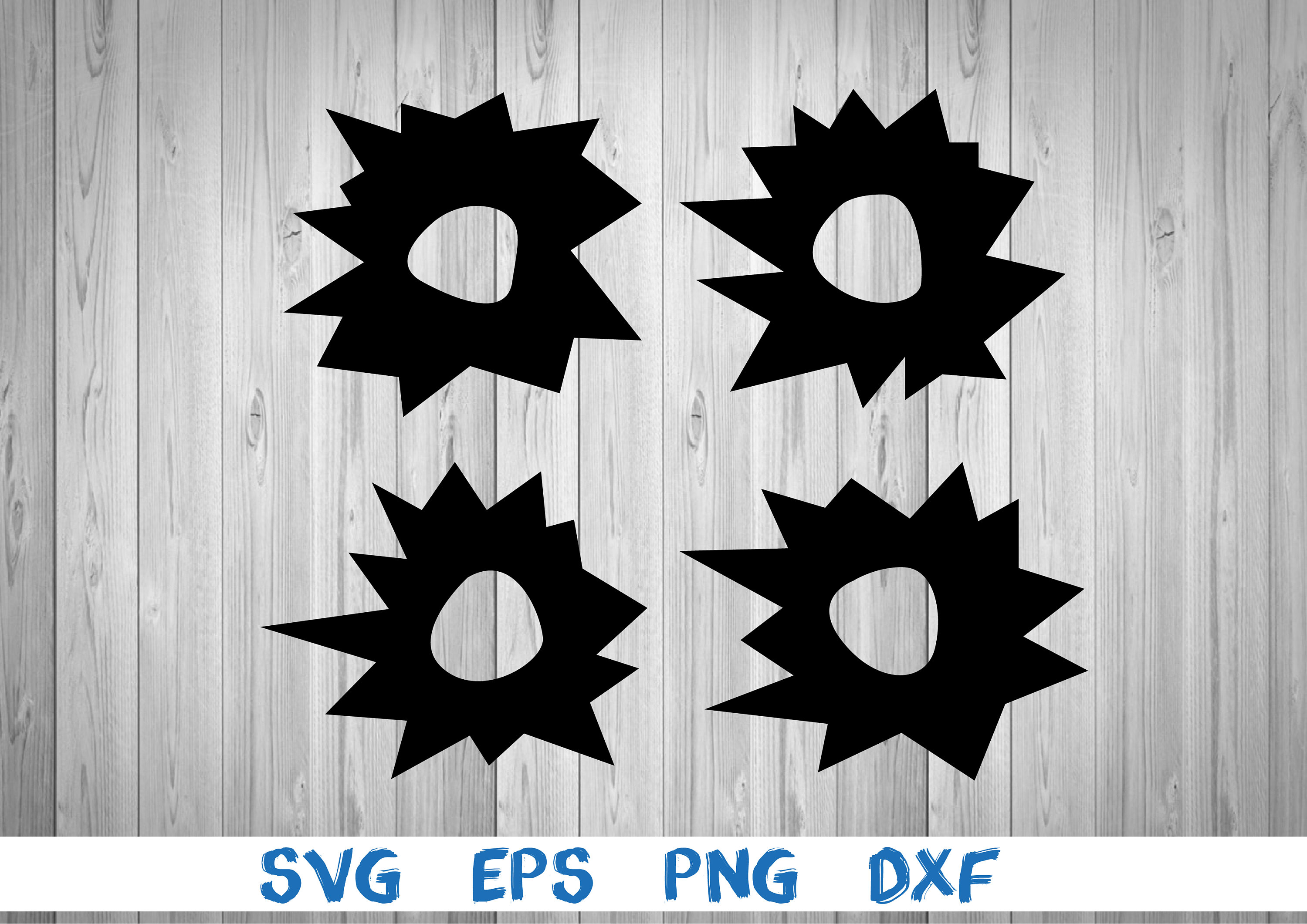 Bullet Hole Silhouette Picture Svg Png Eps Dxf Digital - Etsy