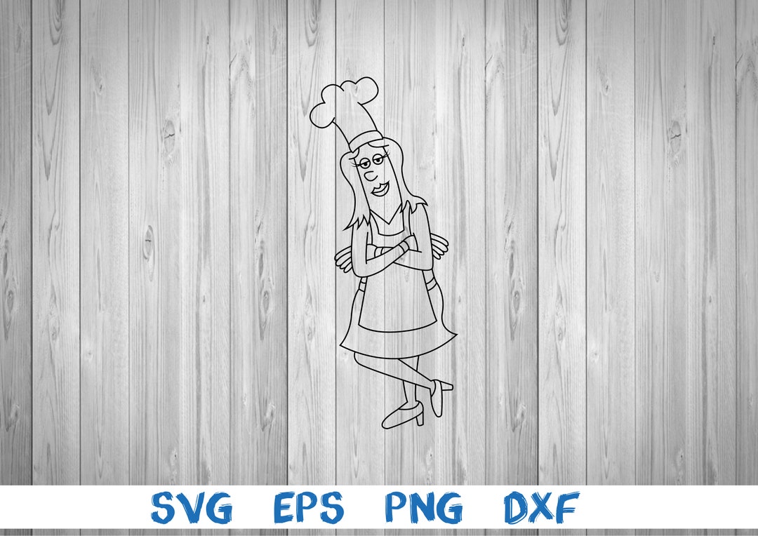 Chef, Outline, Woman, Female, Cartoon, Cooking, Food, Svg, Png, Eps ...