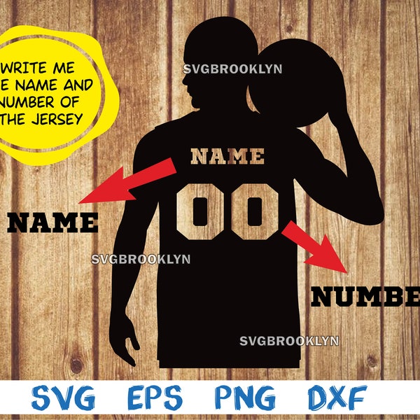 Basketball Number and Name Svg - Etsy