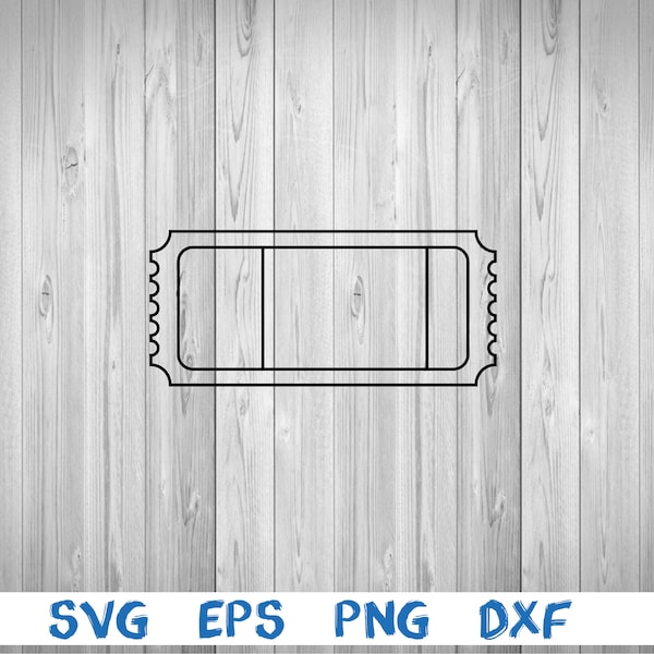 Ticket Outline Svg - Etsy Canada