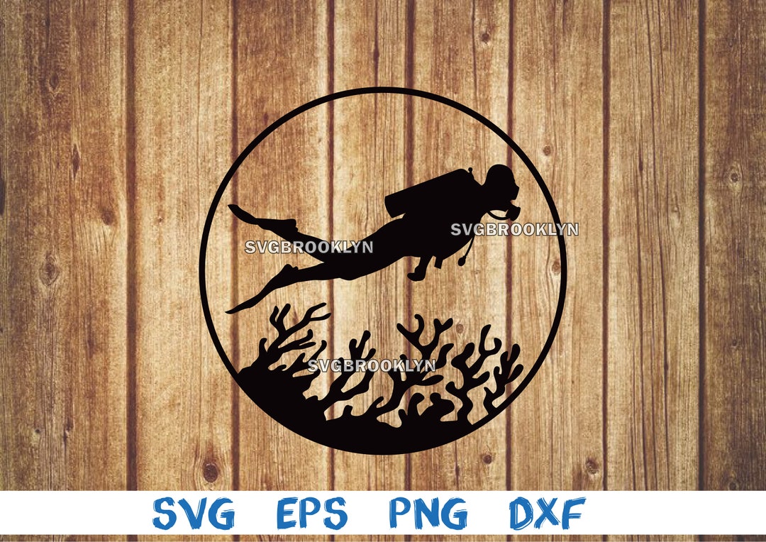 Scuba Diver, Diver, Underwater, Silhouette, Diving, Svg, Png, Eps, Dxf ...