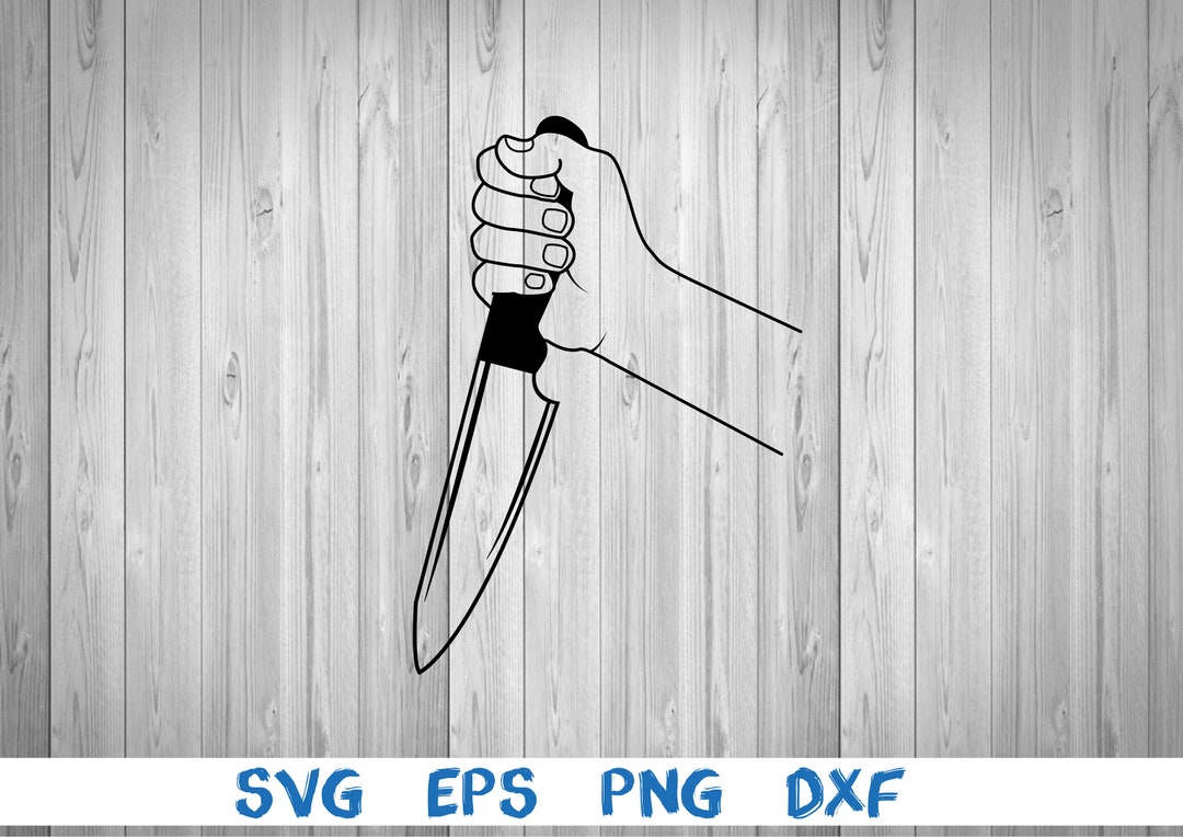 Hand Holding a Knife, Silhouette, Picture, Svg, Png, Eps, Dxf, Digital ...