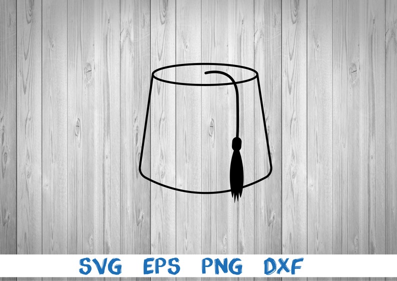 Fez Fez Hat Silhouette Picture Svg Png Eps Dxf Digital | Etsy