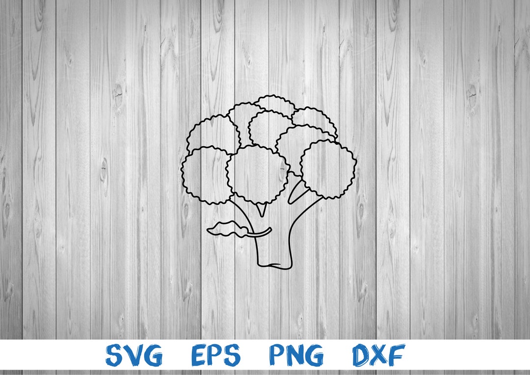 Broccoli, Outline, Silhouette, Picture, Svg, Png, Eps, Dxf, Digital ...