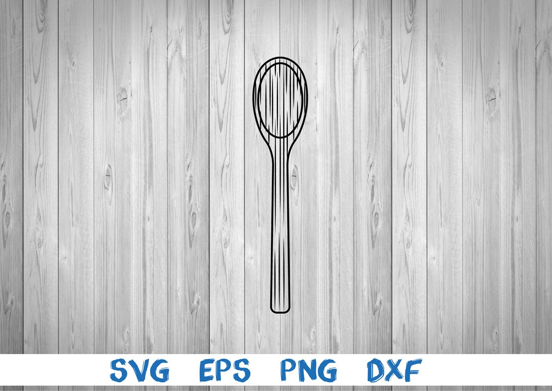 Wooden Spoon, Outline, Wood Spoon, Kitchen, Eating, Svg, Png, Eps, Dxf ...