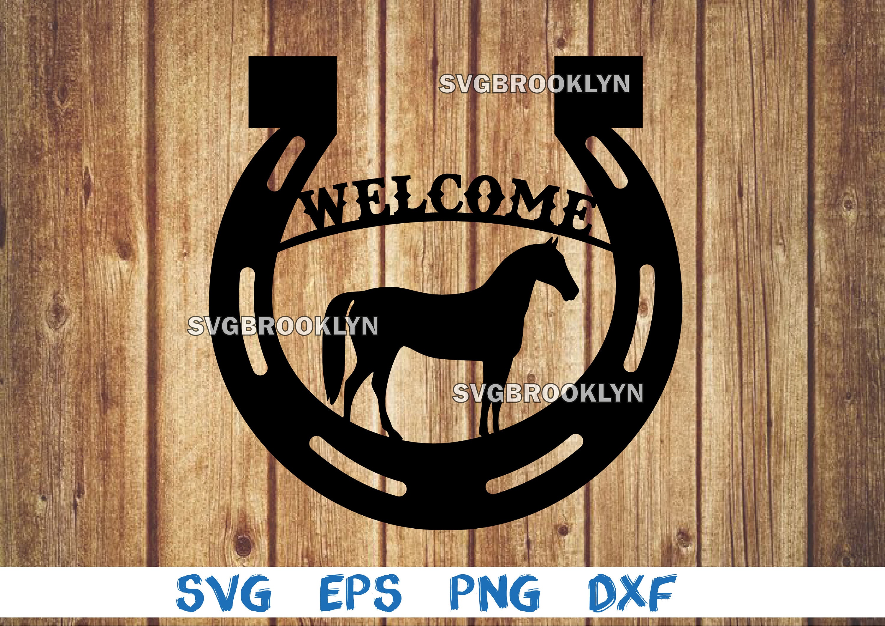 Welcome Sign Made From Horseshoes