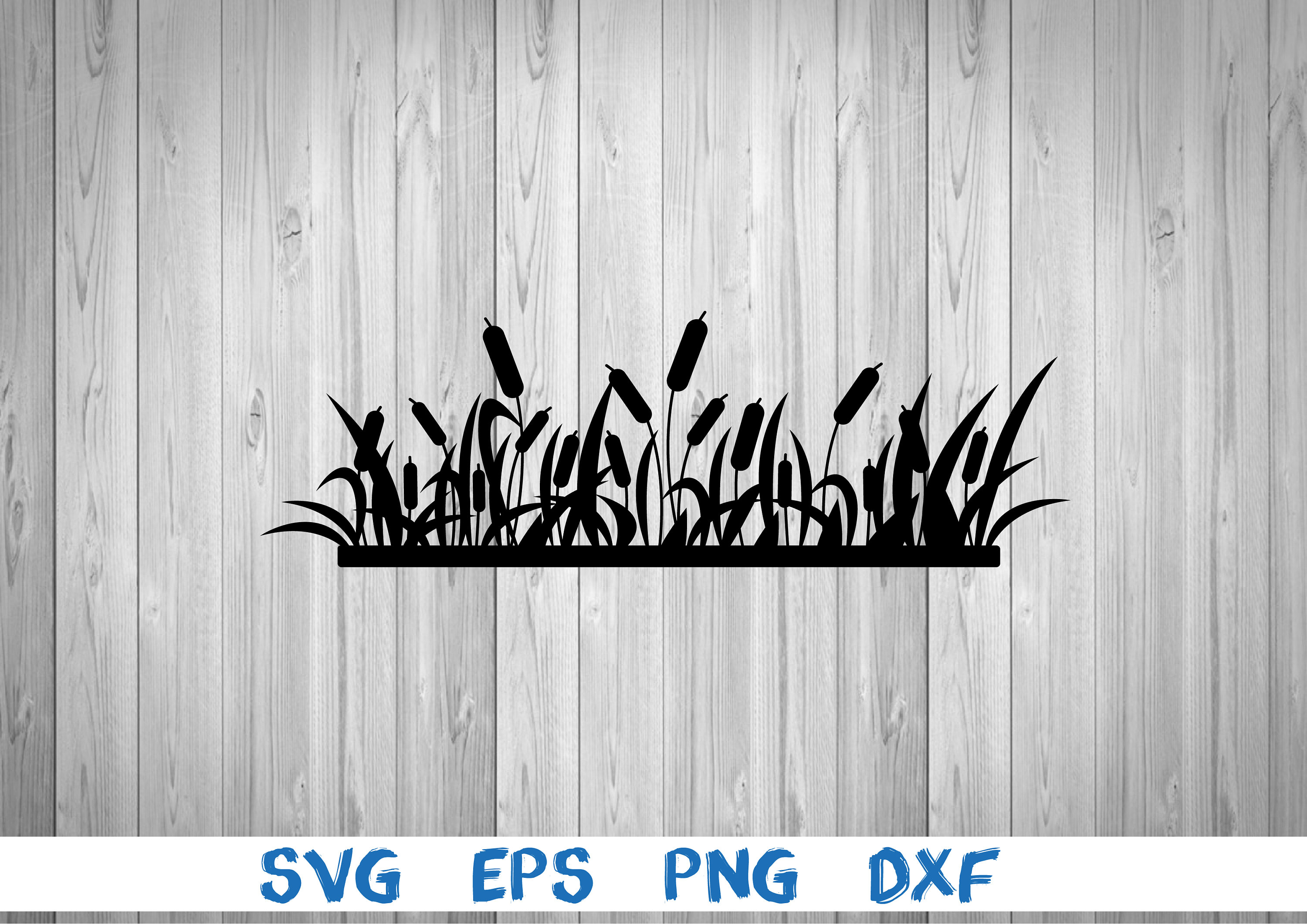Reeds Silhouette Picture Svg Png Eps Dxf Digital - Etsy