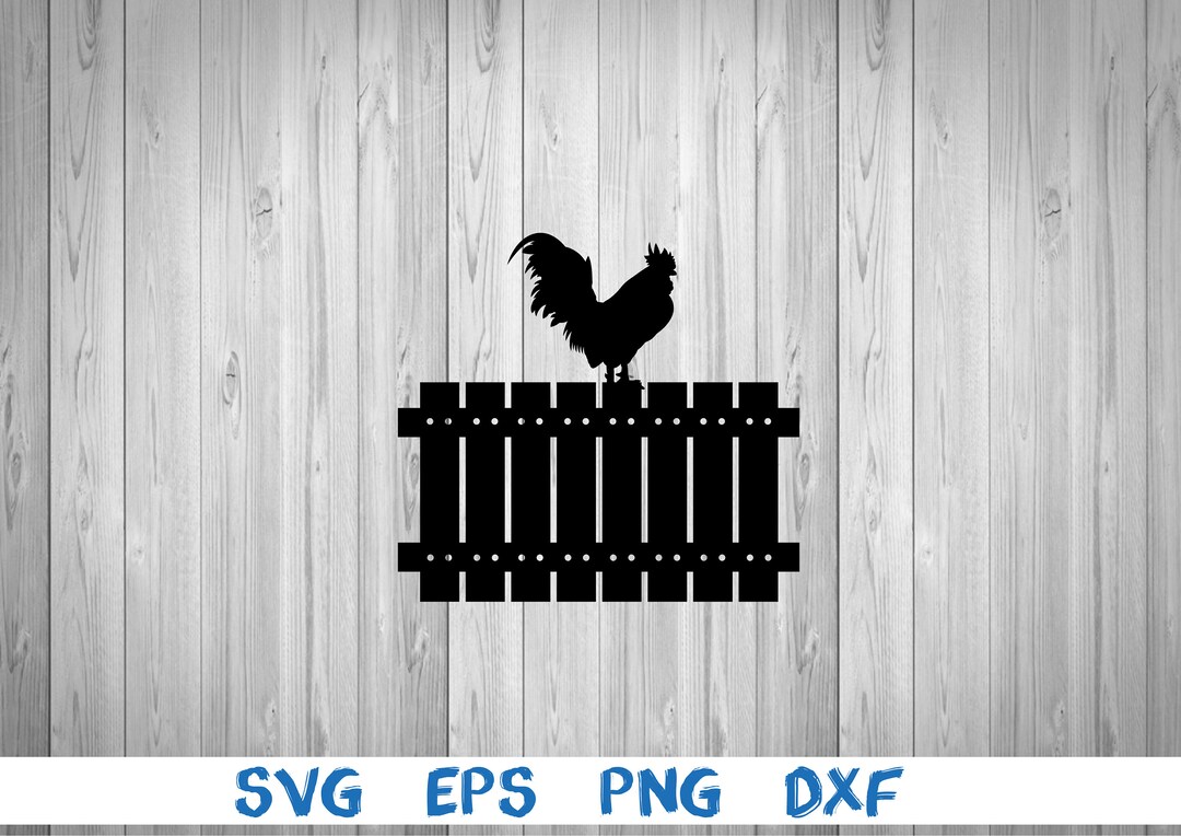 Rooster on Fence, Silhouette, Rooster, Farm, Farm Fence, Wood Fence ...