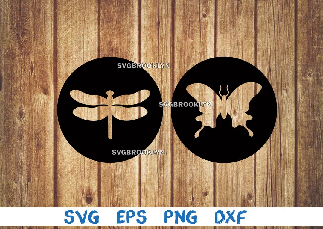 Butterfly, Dragonfly, Circle, Svg, Png, Eps, Dxf, Digital File - Etsy