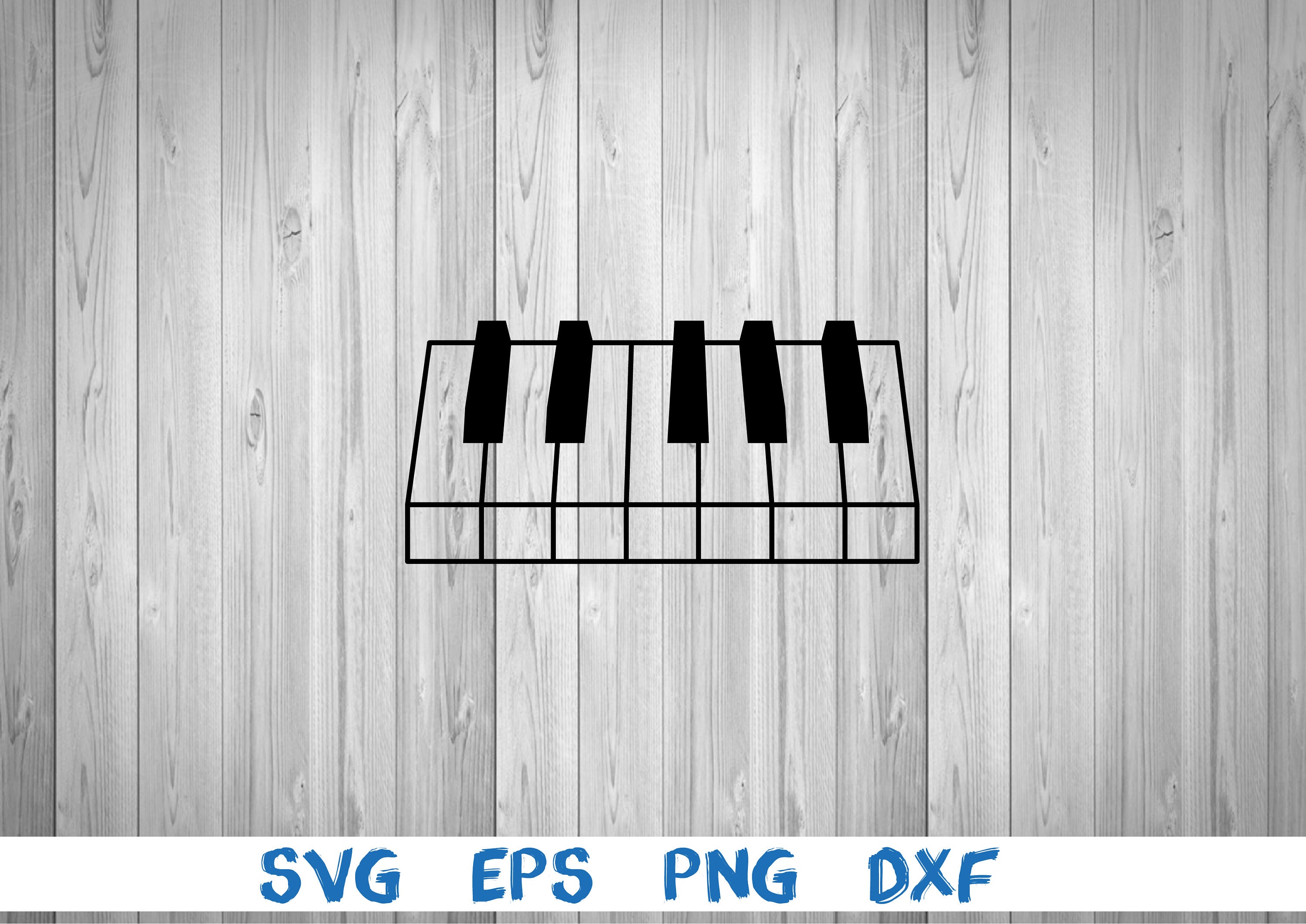 Piano Keys Outline Piano Music Svg Png Eps Dxf Digital | Etsy UK