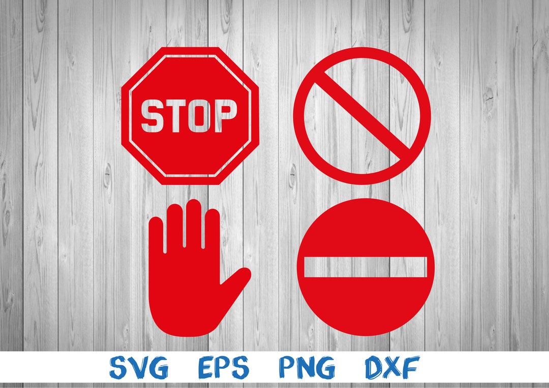 Stop, Hand, Sign, Picture, Svg, Png, Eps, Dxf, Digital Cricut File - Etsy